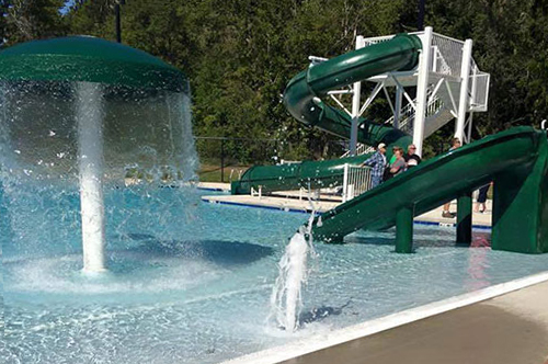 Natural Structures: Double Flume Pool Slides